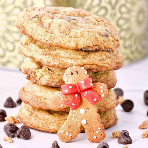 Chewy Gingerbread Chocolate Chip Cookies | Homemade & Yummy