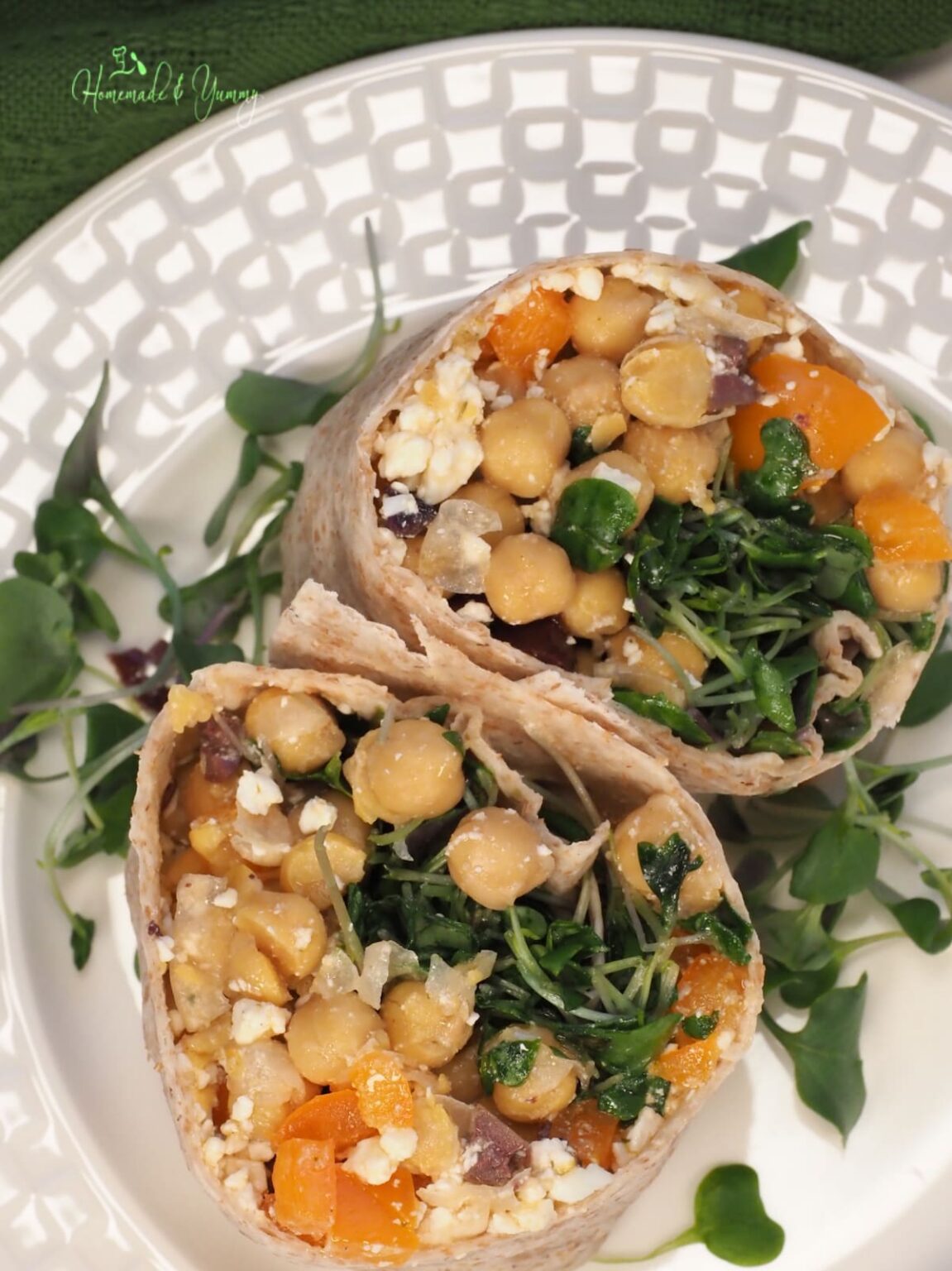 Chickpea Wrap (Mediterranean) | Homemade & Yummy