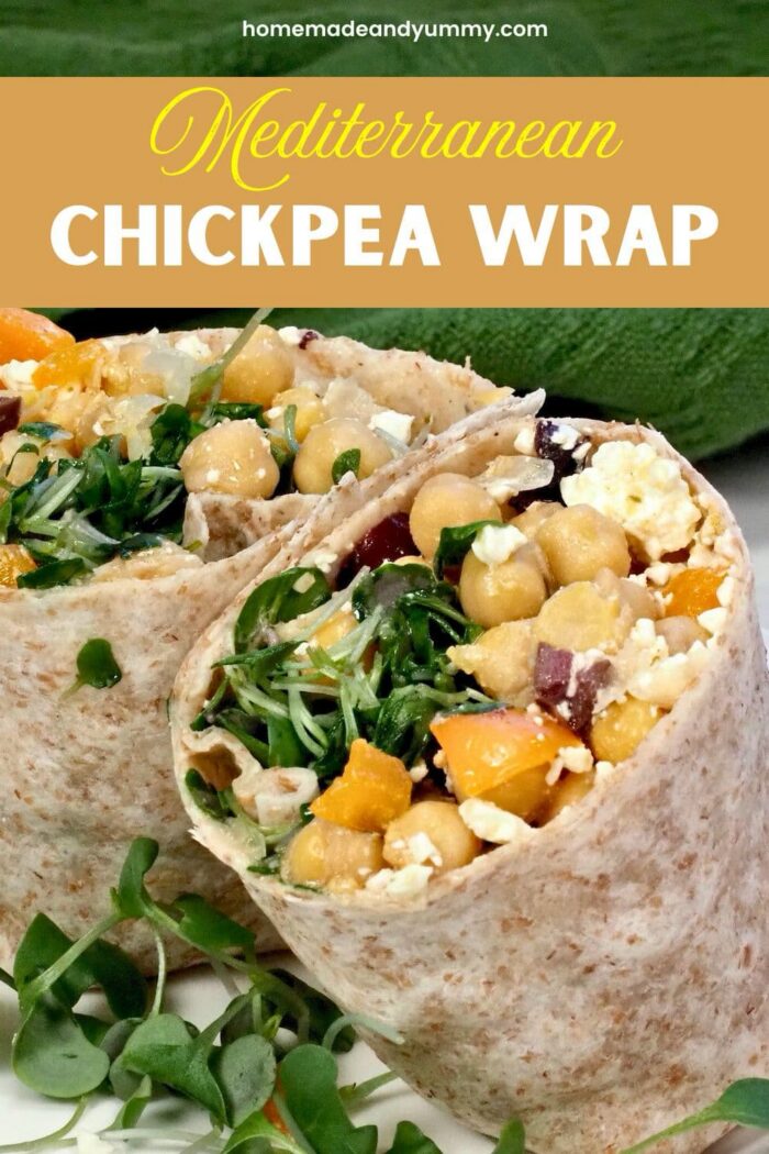 Chickpea Wrap (Mediterranean) | Homemade & Yummy