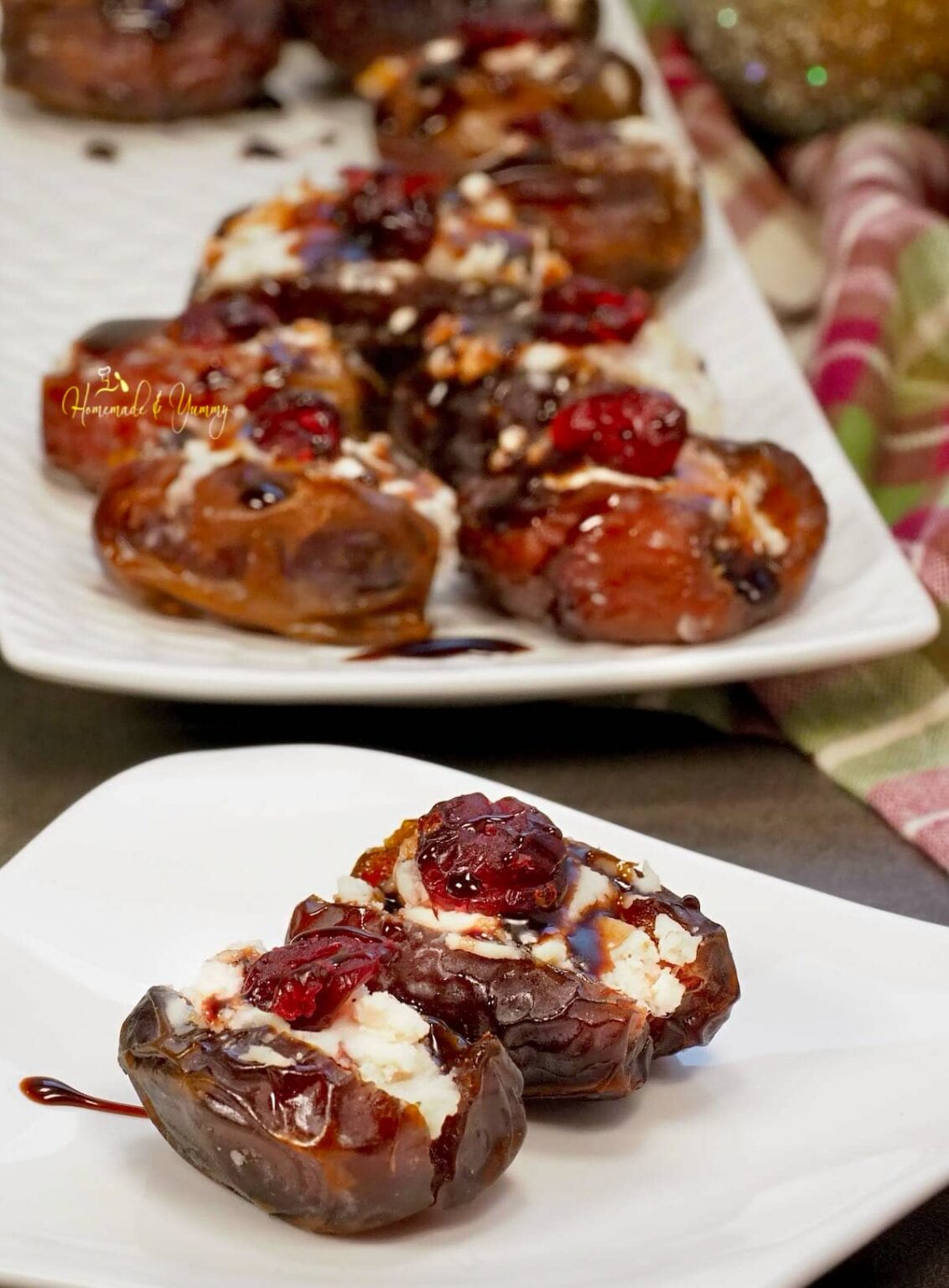 Boursin Cheese Stuffed Dates | Homemade & Yummy