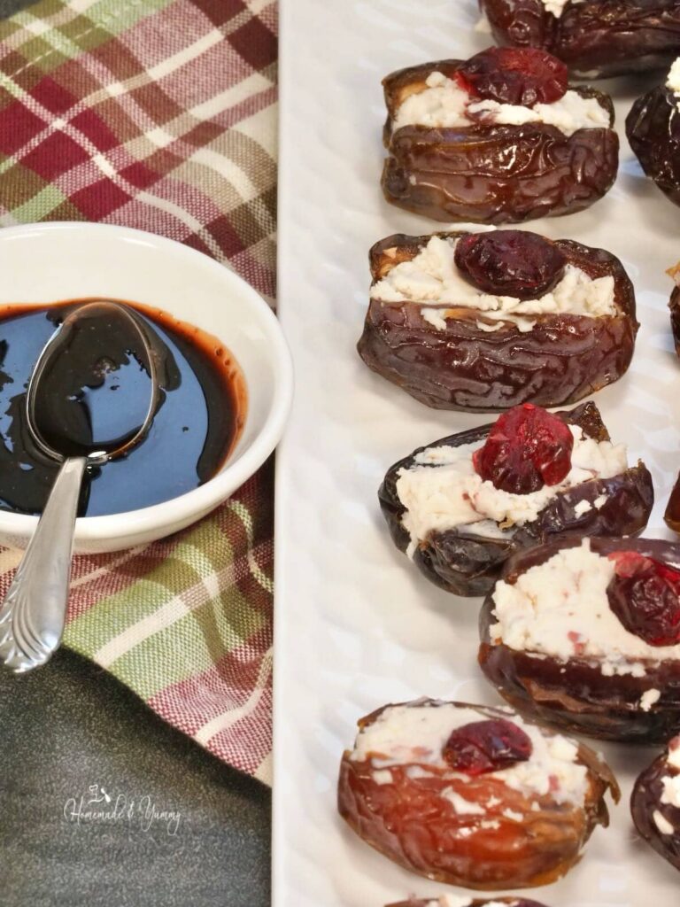Boursin Cheese Stuffed Dates | Homemade & Yummy